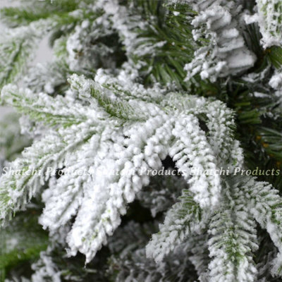 Shatchi 5Ft Green Lapland Snow Covered Christmas Tree by B&Q | ufurnish.com