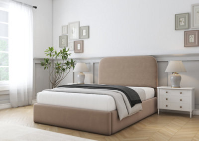 Comfort Beds Diana Mink Plush Bed Frame by B&Q | ufurnish.com