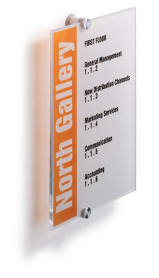 Durable Crystal Frameless Acrylic Door Sign Holder Wall Mounted - A4 ...