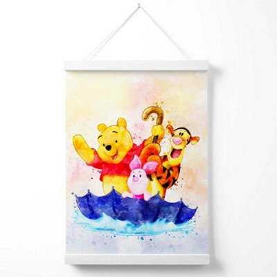 Artze Wall Art Watercolour Winnie The Pooh And Friends Art Print With ...