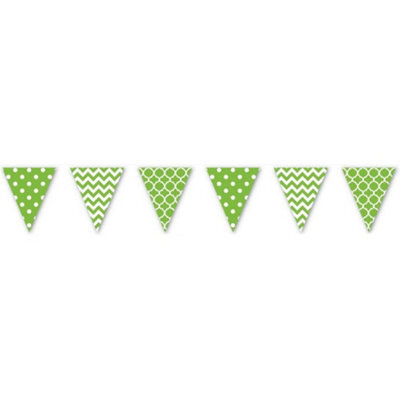 Amscan Polka Dot And Chevron Banner Green/white (One Size) by B&Q ...