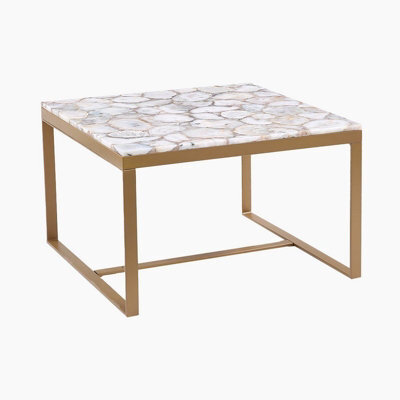 Buttercup Farm Pearl Coffee Table - Agate/metal - L60 X W60 X H45 Cm ...