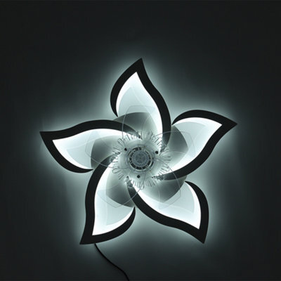 Thehotsale Flower Shape Led Ceiling Fan With Light 27.1Inch by B&Q ...
