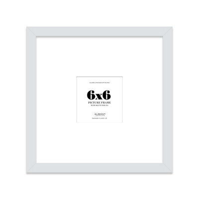 "6X6"" Light Grey Picture Frame - 6X6"" Square Frame With 3X3"" Mount ...