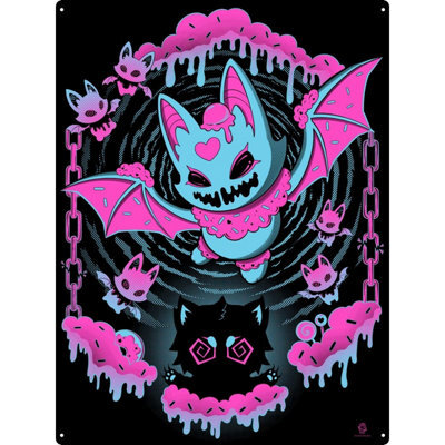 Cosmic Boop Sweet Monsters Tin Large Plaque Black/pink/blue (One Size ...