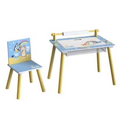 Bluey Kids Table And Chair Set - Wooden Activity Table For Toddlers by ...