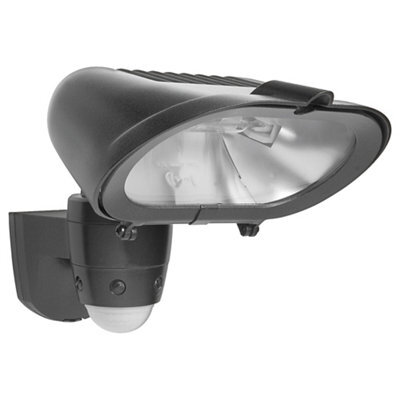 Blooma Quanta Graphite Mains-Powered Outdoor Halogen Pir Wall Light by ...