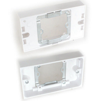 25mm Deep Double Hole To Single Surface Mount Back Box Gang Adapter ...