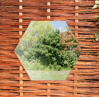 Primrose Acrylic Non Shatter Outdoor Wall Mounted Hexagonal Silver ...