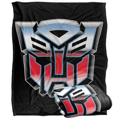 Transformers Autobots Logo Blanket White (One Size) by B&Q | ufurnish.com