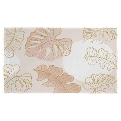 Andrew Lee Botanical Leaves Line Art & Watercolour Kitchen Towel ...
