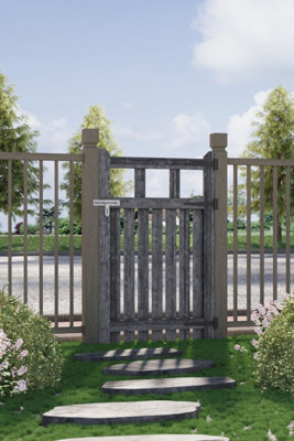 Garden Sanctuary Outdoor Pedestrian Gate Wooden Freestanding Fence Door ...