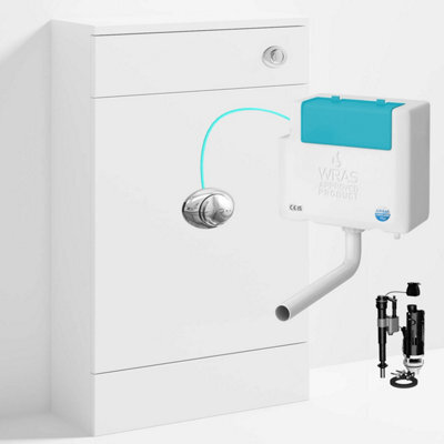 Bubly Bathrooms™ 500mm Wc Unit & Bottom-Entry Concealed Cistern ...