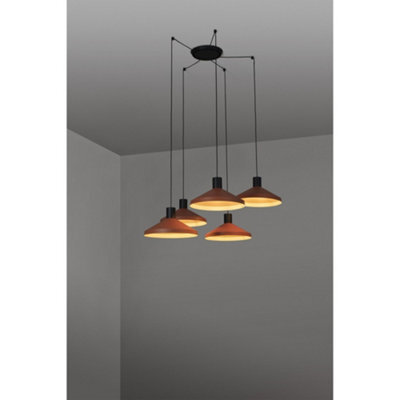 Luminosa Lighting Luminosa Kombo Cluster Pendant Ceiling Light Orange ...