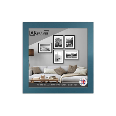 "AK Frames Sleek 8X8"" Navy Blue Thin Modern Picture Frame - Slim And ...