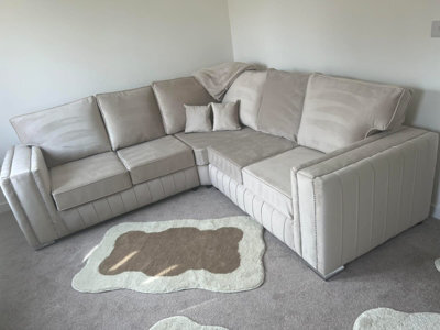 Layla Corner - Cream Fullback Sofas by B&Q | ufurnish.com