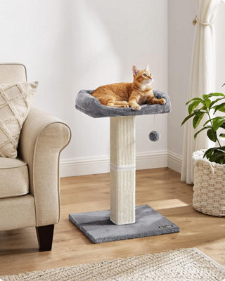 Songmics Feandrea Elevated Cat Post, Plush Perch Platform With Sisal ...