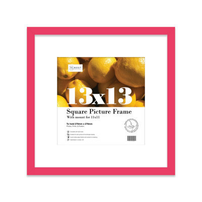 "13X13"" Bright Pink Picture Frame - 13X13"" Square Frame With 11X11 ...