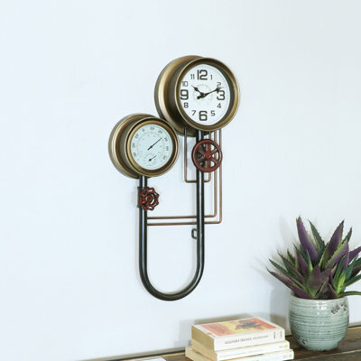 Melody Maison Industrial Pipe Wall Clock by B&Q | ufurnish.com