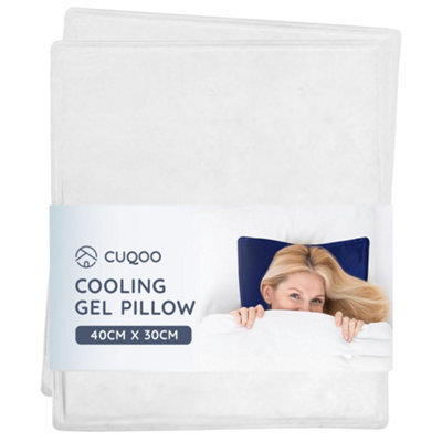 Cuqoo Cool Pillows For Sleeping 2 Pack White Foldable & Compact Cooling ...