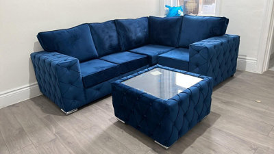 Milton 4 Seater - Marine Fullback + Coffee Table by B&Q | ufurnish.com