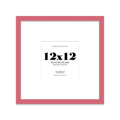 "12X12"" Pink Picture Frame - 12X12"" Square Frame With 9X9"" Mount For ...