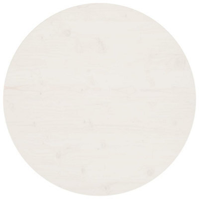 Berkfield Table Top White Radius 80X2.5 Cm Solid Wood Pine by B&Q ...