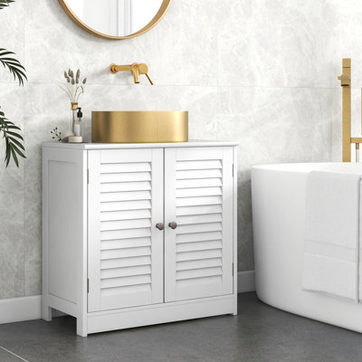 Costway Under Sink Cabinet Freestanding Bathroom Vanity Cabinet W/ 2 ...