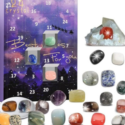 Crystal Advent Calendar For Christmas Countdown 24 Days Natural ...