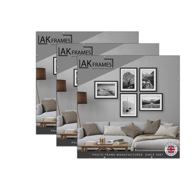 14X14 Frameless Clip Frame (Pack Of 3) With Perspex - For Posters ...