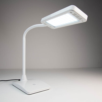 Verve Design Aren 7W Integrated Led White Desk Office Lamp Light Touch ...