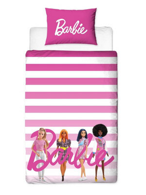 Barbie Sweet Single Duvet Cover And Pillowcase Set by B&Q | ufurnish.com