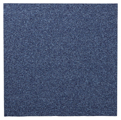 Colours Dark Blue Loop Carpet Tile, (L)500mm X (W)500mm by B&Q ...