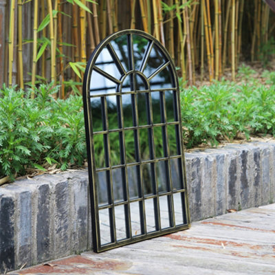 Small Gothic Arch Mirror - Black Gold by B&Q | ufurnish.com