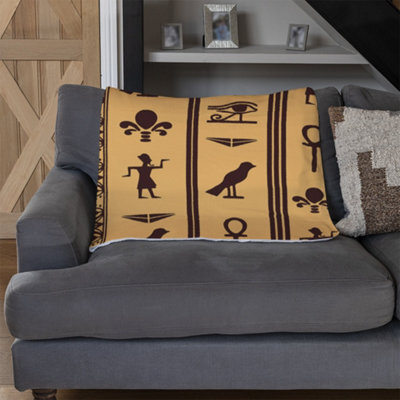 Andrew Lee Eye Of Horus, Pharaoh, Flowers, Pyramid, Bird, Ankh (Blanket ...