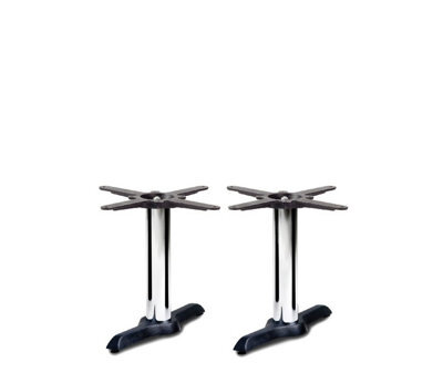 Elliot Chrome Twin Table Base Twin Dining by B&Q | ufurnish.com