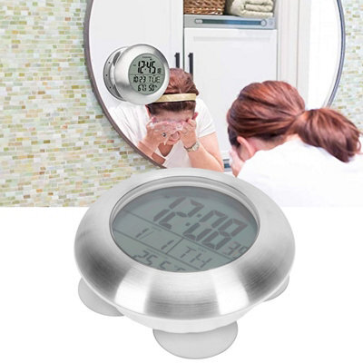 Shower Wall Clock Portable Waterproof Digital Clock With Temperature ...
