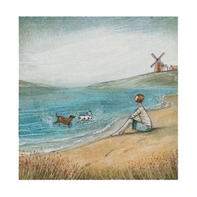 Joe Ramm High Jinks Print Blue/brown/white (30Cm X 30Cm) by B&Q ...