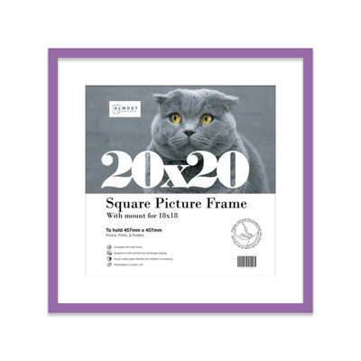 "20X20"" Purple Picture Frame - 20X20"" Square Frame With 18X18"" Mount ...