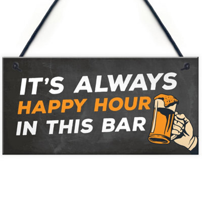 Red Ocean Home Bar Sign Man Cave Bar Pub Signs Hanging Garden Signs ...