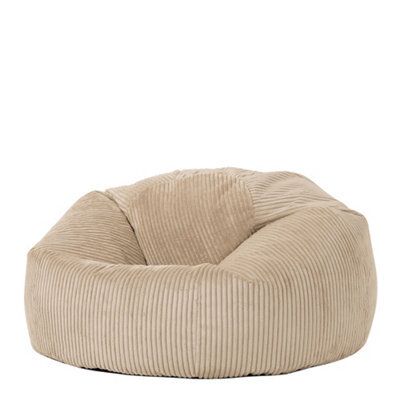 icon Kingston Beanbag Corduroy Natural Beige by B&Q | ufurnish.com