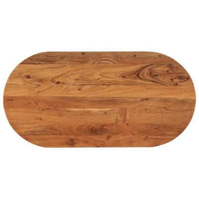 Berkfield Table Top 100X50X3.8 Cm Oval Solid Wood Acacia by B&Q ...