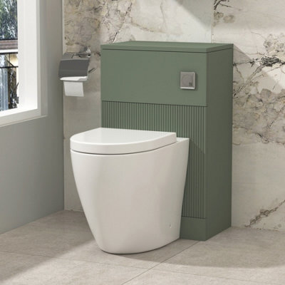 Royal Bathrooms Evora 500mm Satin Green Fluted Btw Wc Unit With Elva ...
