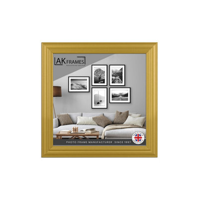 "AK Frames 7X7"" Classic Gold Modern Picture Frame - Poster Frame For ...
