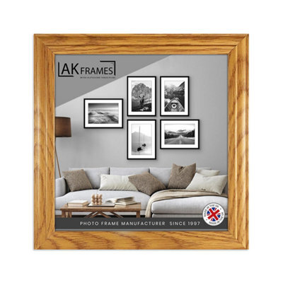 "AK Frames 7X7"" Classic Oak Modern Picture Frame - Poster Frame For ...