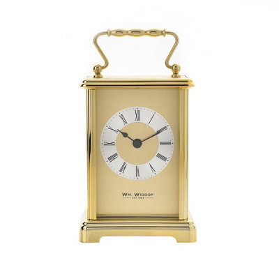 WILLIAM WIDDOP Wm.widdop Carriage Clock - 2 Tone Gilt Dial by B&Q ...