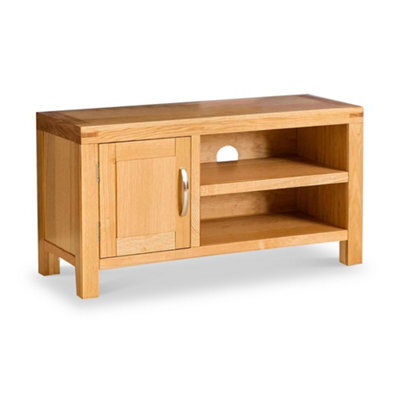 Abbey Light Oak 90Cm Small Tv Unit - Fully Assembled By Roseland ...