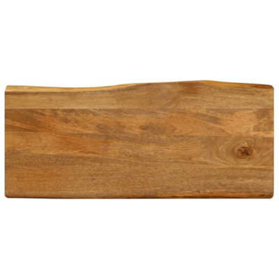 Berkfield Table Top 100X40X3.8 Cm Live Edge Solid Wood Mango by B&Q ...