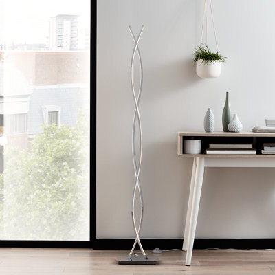 GoodHome Alani Chrome Effect Led Floor Light by B&Q | ufurnish.com
