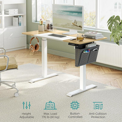 Songmics Electric Desk With Height Adjustment, Seamless Adjusting ...